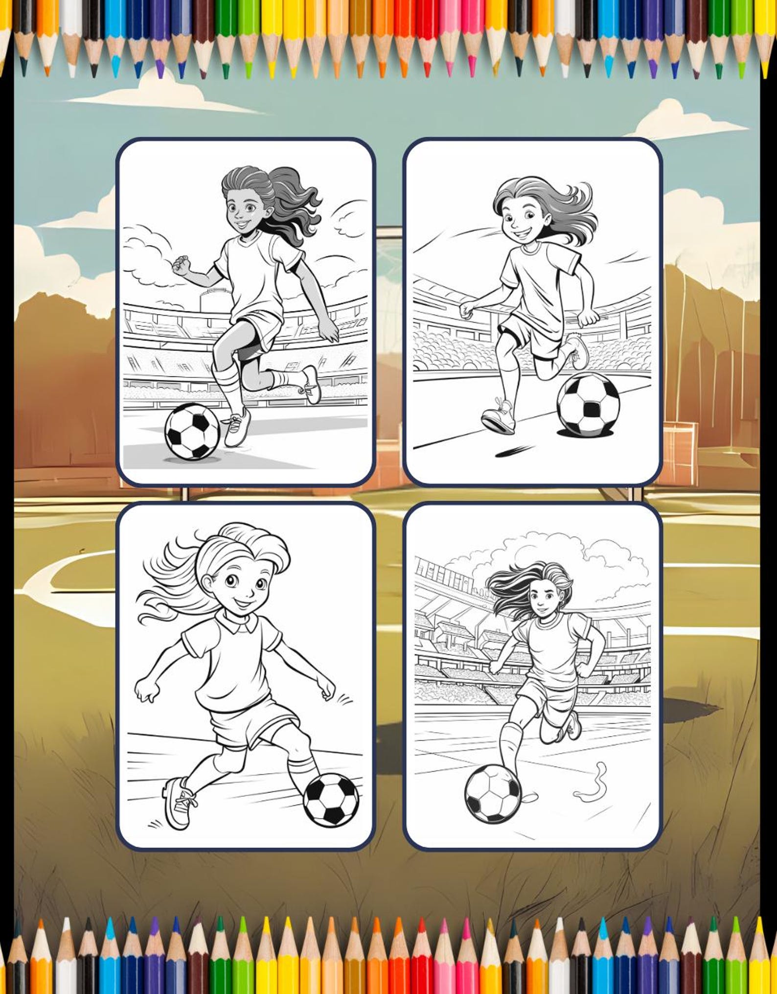 Soccer Football Player Coloring Book Holiday Birthday Gift for Adults ...