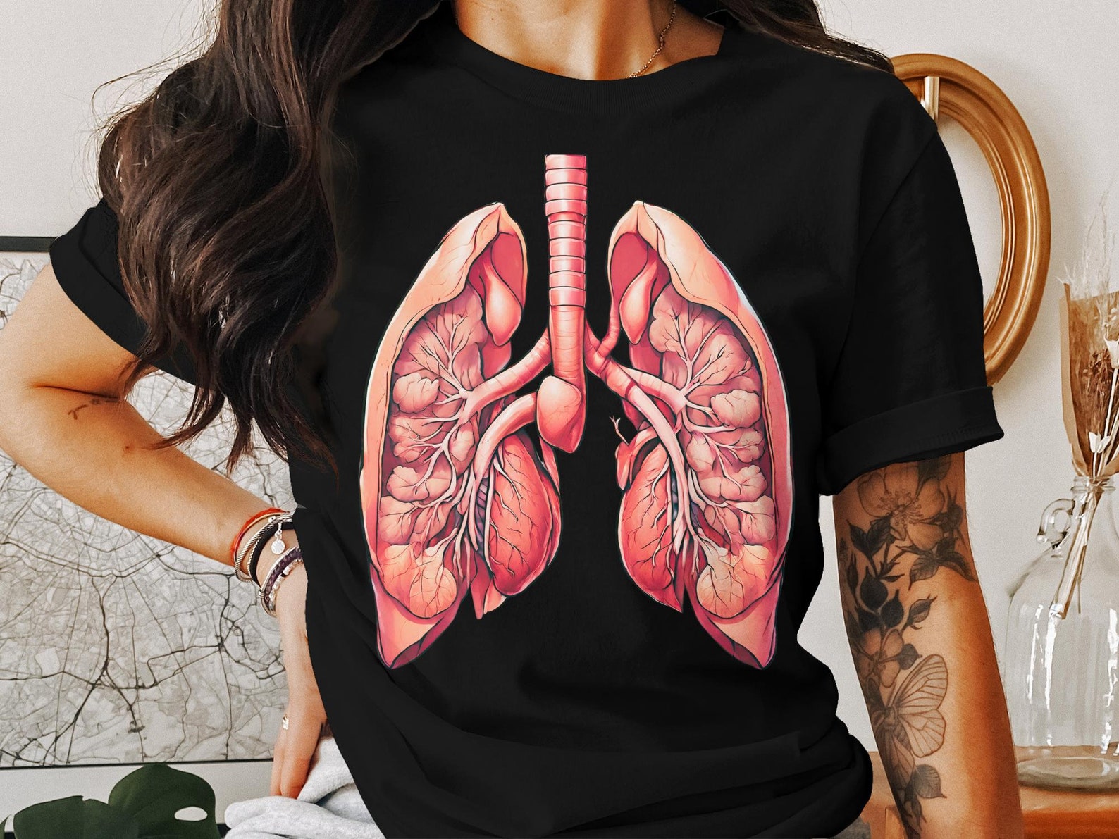 Human Body Internal Organs Anatomy Graphic Gift Men Women T-shirt Human ...
