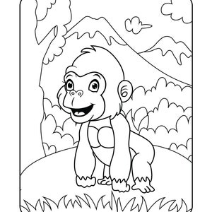 Happy Wild Animals Coloring Book for Kids Adults Zoo Animal Coloring ...