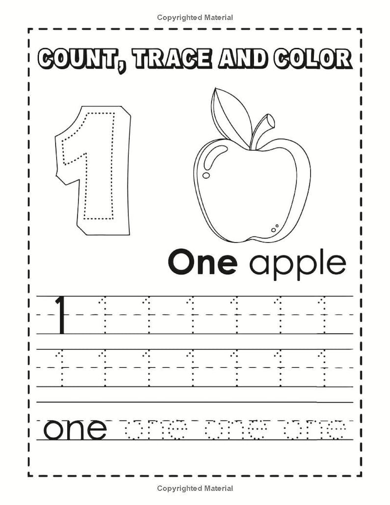 Preschool Number Practice Learning Workbook Handwriting Practice for ...