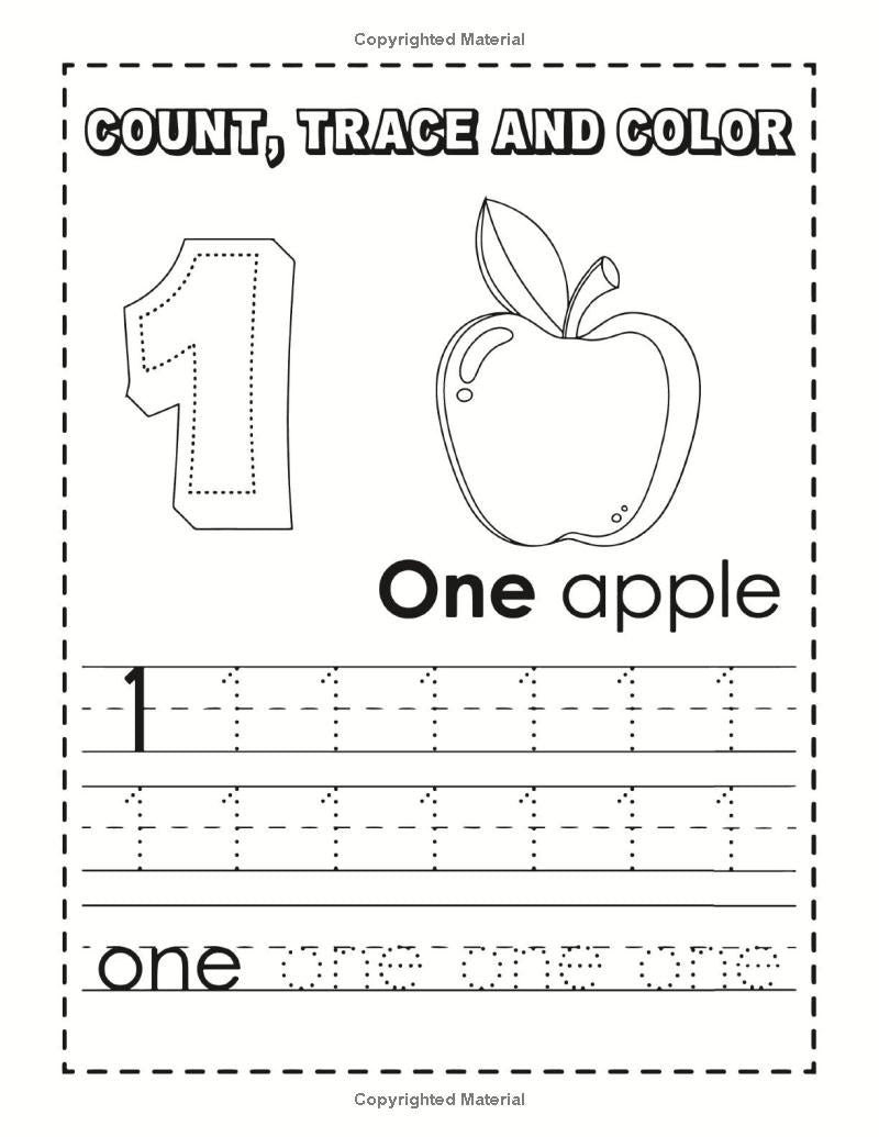 Preschool Number Practice Learning Workbook Handwriting Practice for ...