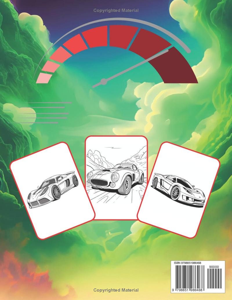 50 Pages Dream Super Car Fun Sports Cars Coloring Book Pages Car ...