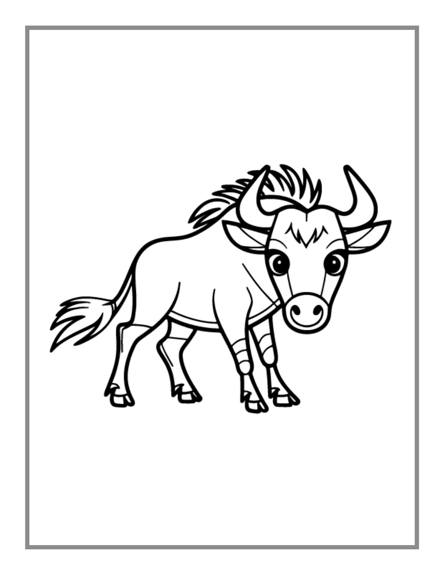 50 Pages Bold and Easy Zoo Animal Coloring Book Gift for Adults Kids ...