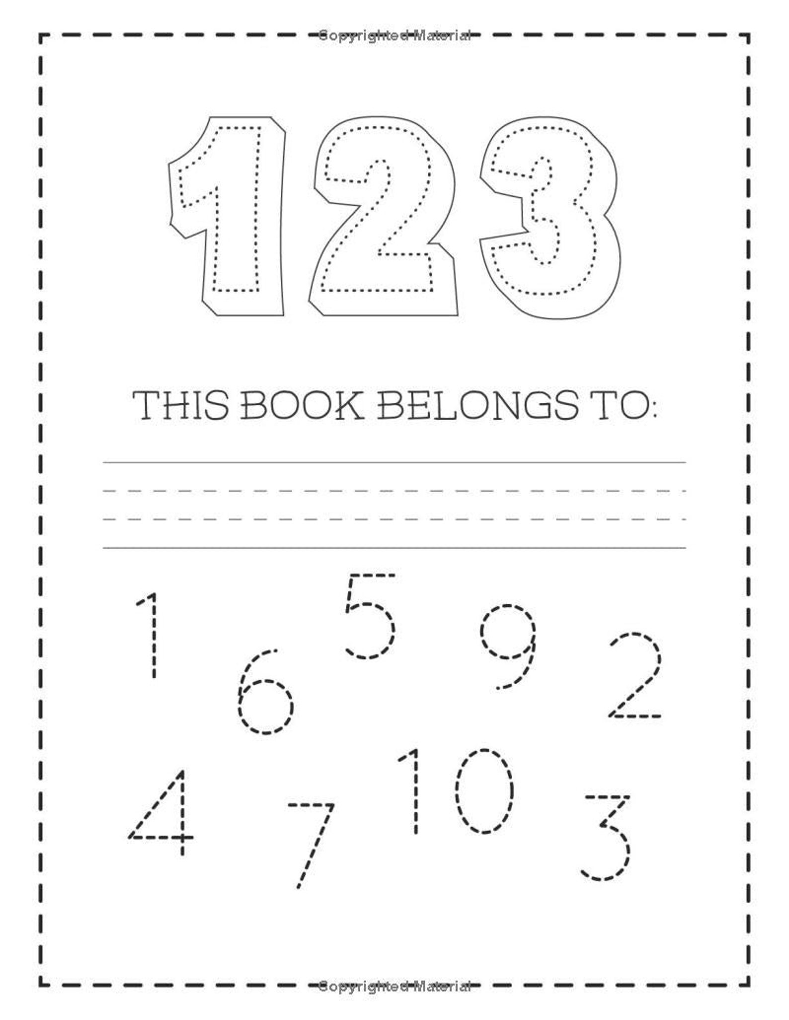 Preschool Number Practice Learning Workbook Handwriting Practice for ...