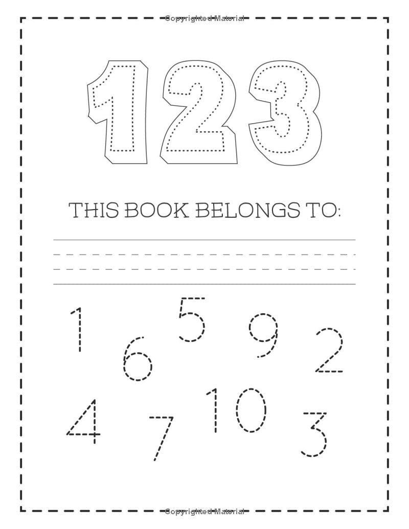 Preschool Number Practice Learning Workbook Handwriting Practice for ...