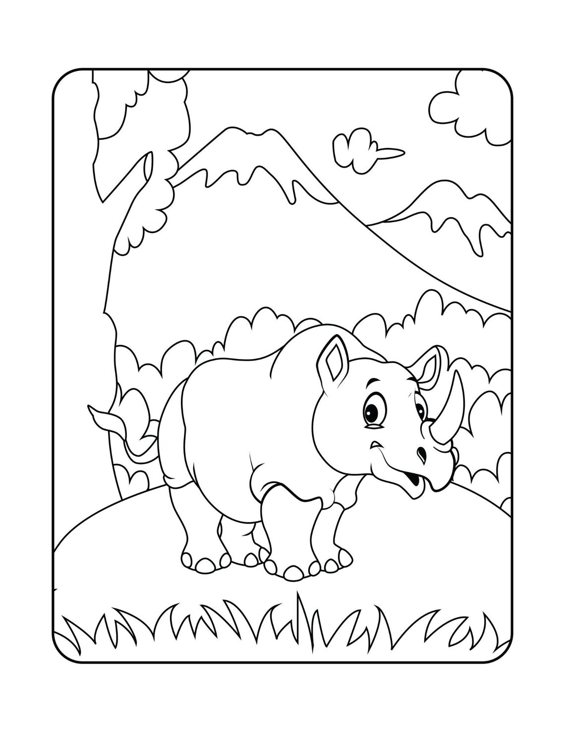 Happy Wild Animals Coloring Book for Kids Adults Zoo Animal Coloring ...