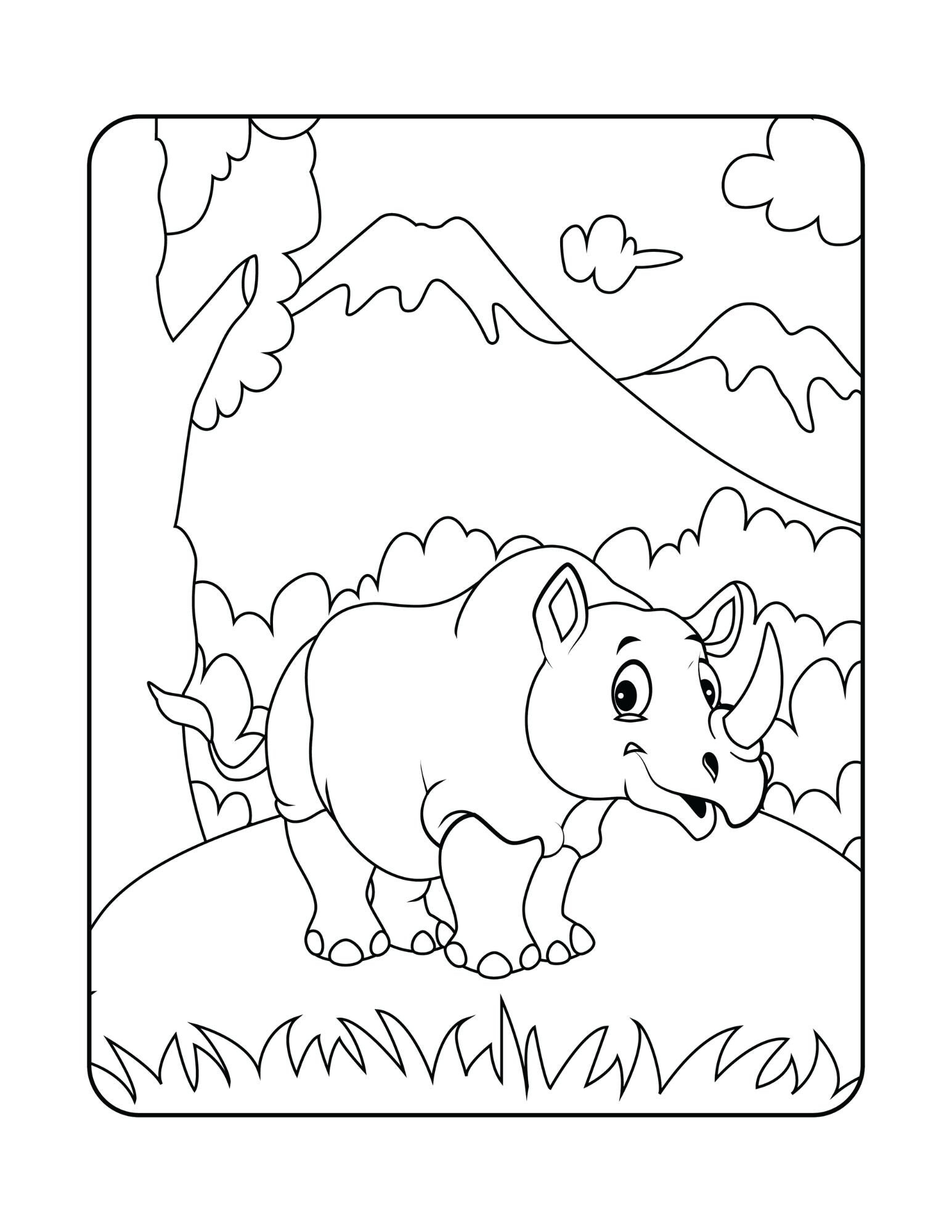 Happy Wild Animals Coloring Book for Kids Adults Zoo Animal Coloring ...
