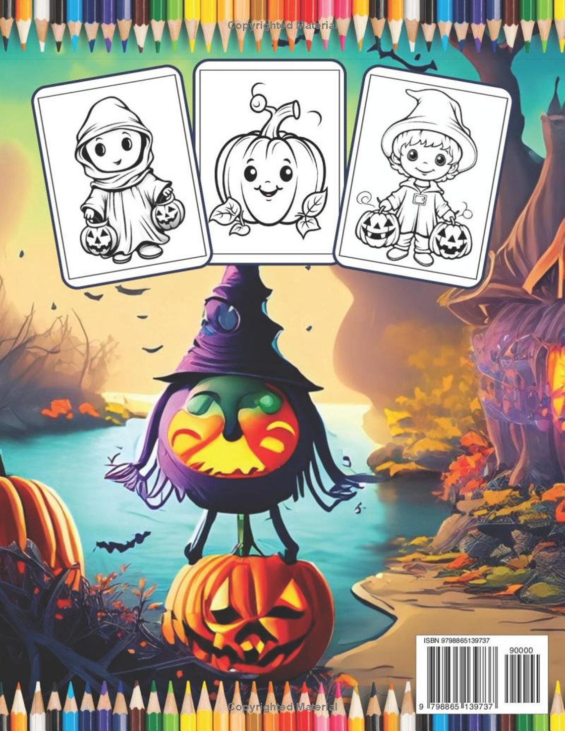 50 Pages Halloween Coloring Book for Kids Halloween Coloring Books for ...