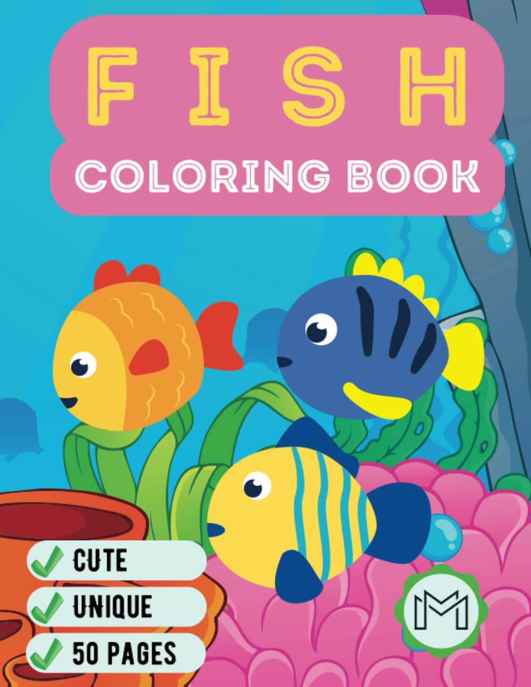 Fish Coloring Book for Kids and Adults Deep Sea Fish Unique Ocean Fresh ...