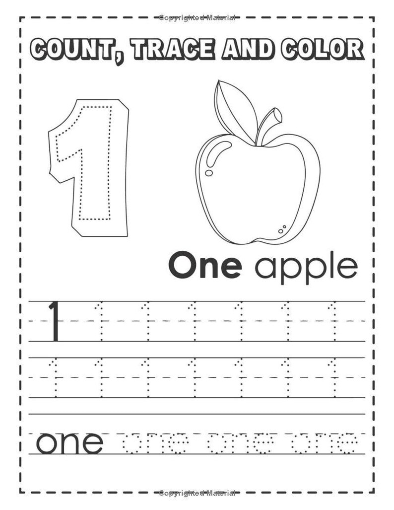 Preschool Number Practice Learning Workbook Handwriting Practice for ...