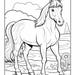 50 Pages Horse Coloring Book Gift for Adults Kids Men Women Kids Boys ...