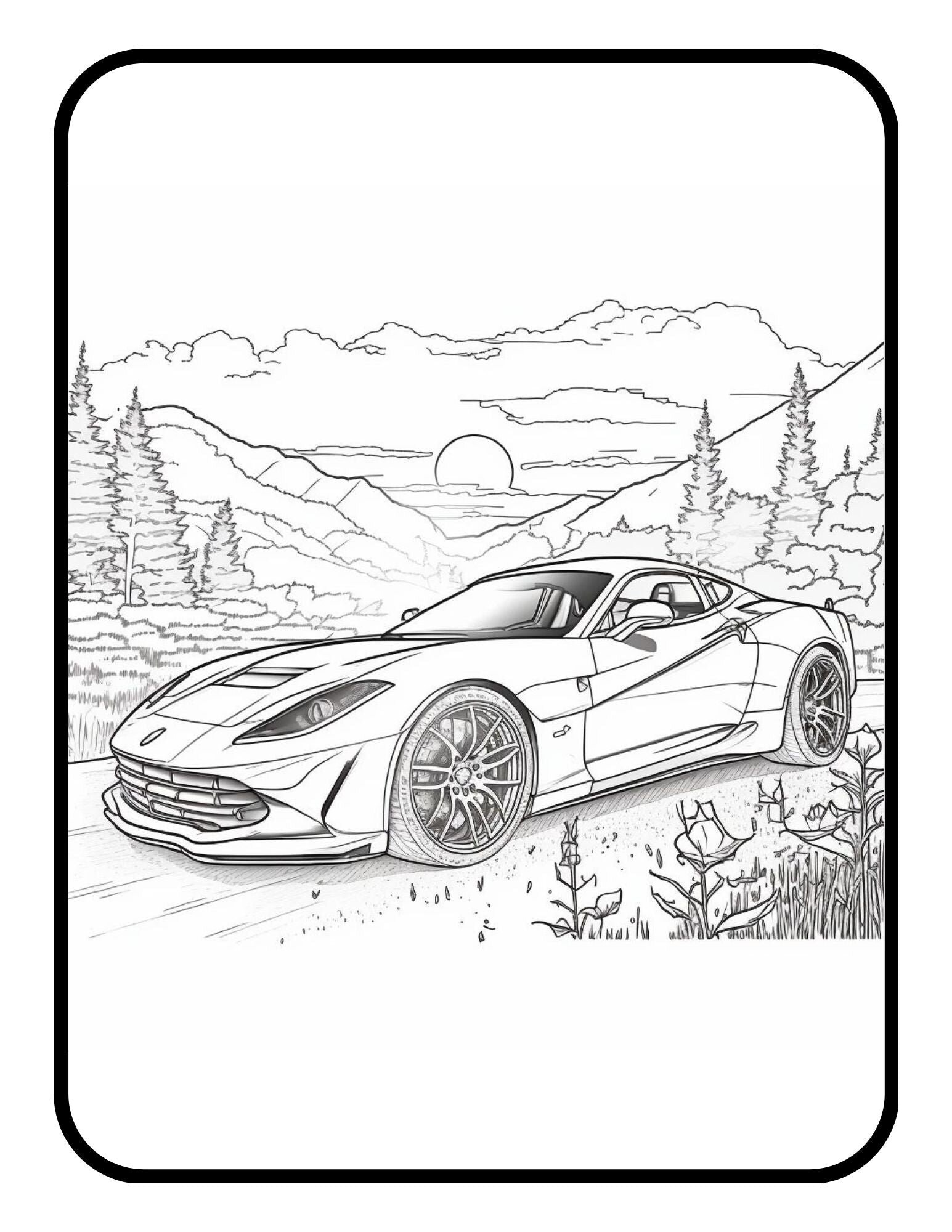 Exotic Luxury Cars Race Car Coloring Book Dream Luxury for Men Women ...