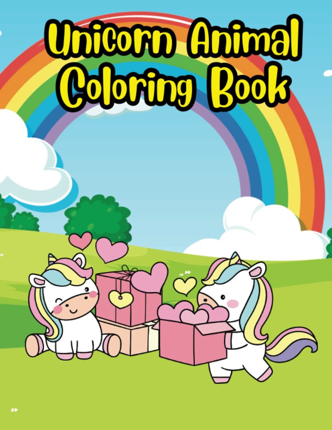 Unicorn Birthday Gift Activity Coloring Book Cute Animal Unicorn Horse ...