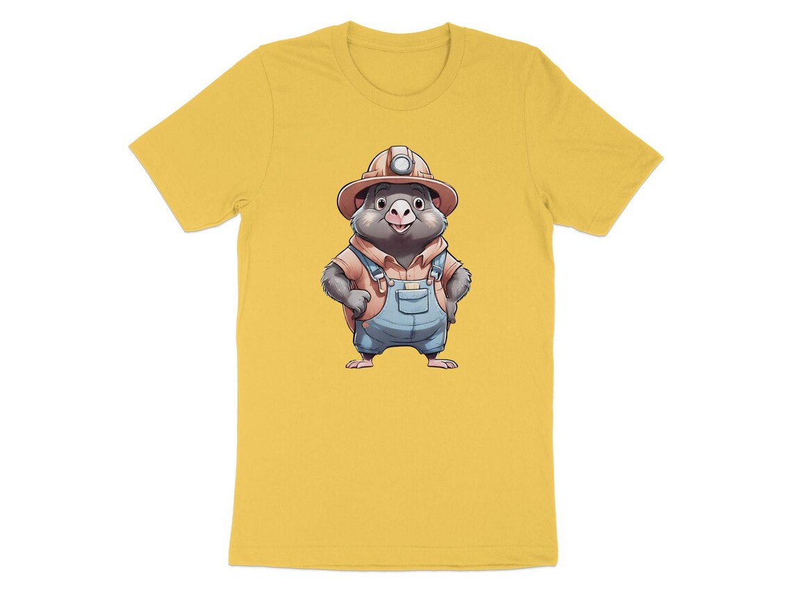 Funny Mole Coal Miner Underground Minning Gift Men Women Kid T-shirt ...