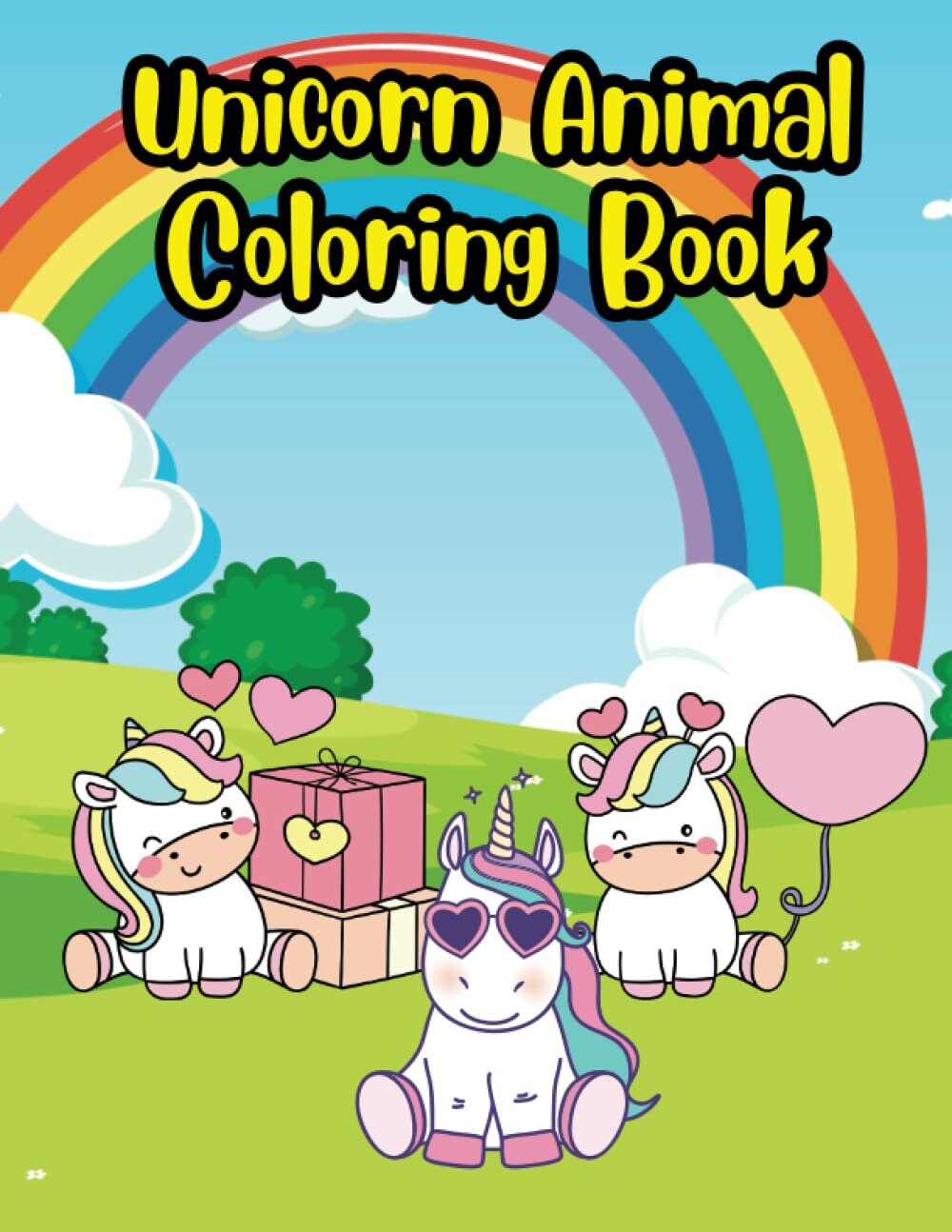 Unicorn Birthday Gift Activity Coloring Book Cute Animal - Etsy