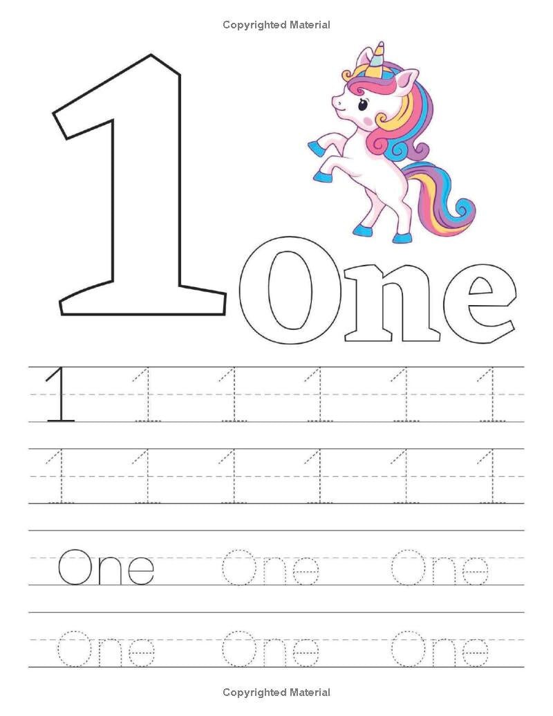 Preschool Number Practice Learning Workbook Handwriting Practice for ...