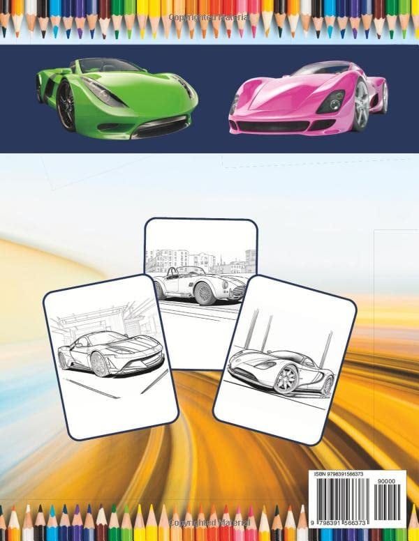 Exotic Luxury Cars Race Car Coloring Book Dream Luxury for Men Women ...