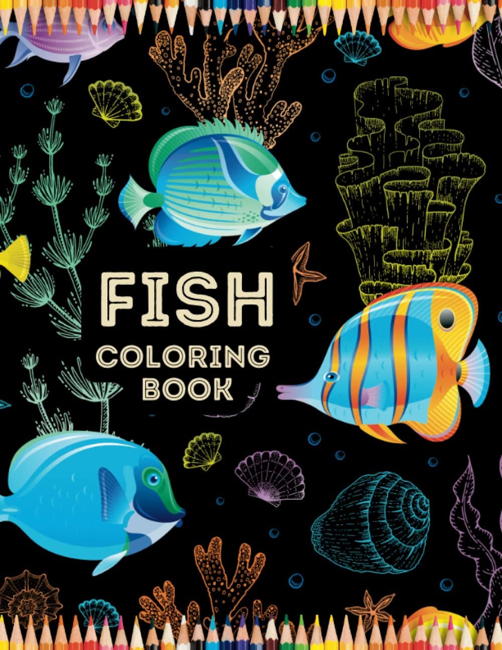 Fish Coloring Book for Kids and Adults Deep Sea Fish Unique Ocean Fresh ...