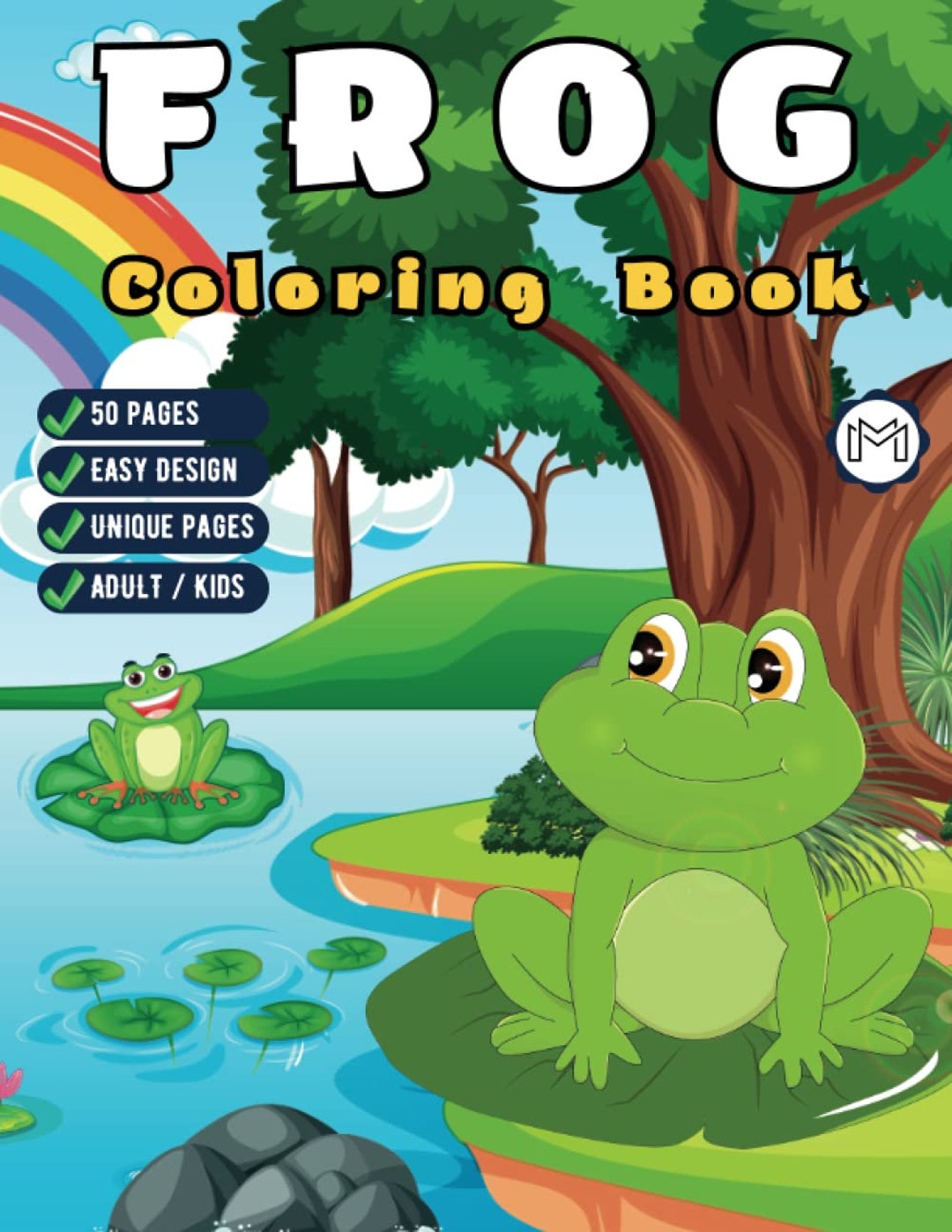 Cute Toad Coloring Book Frog Coloring Book for Adult and Kids Animal ...