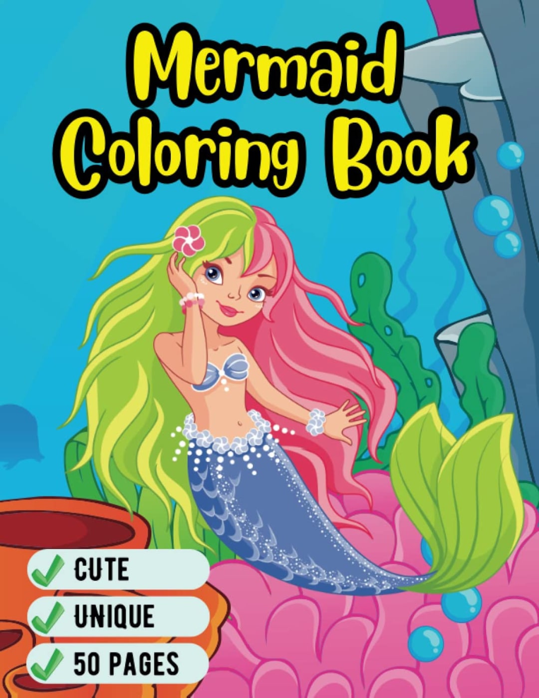 Mermaid Gift for Girls Mermaid Coloring Books for Girls Mermaid ...