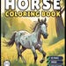 50 Pages Horse Coloring Book Gift for Adults Kids Men Women Kids Boys ...