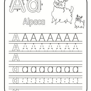 50 Pages Big Alphabet Letter Number Tracing Preschool Homeschool ...