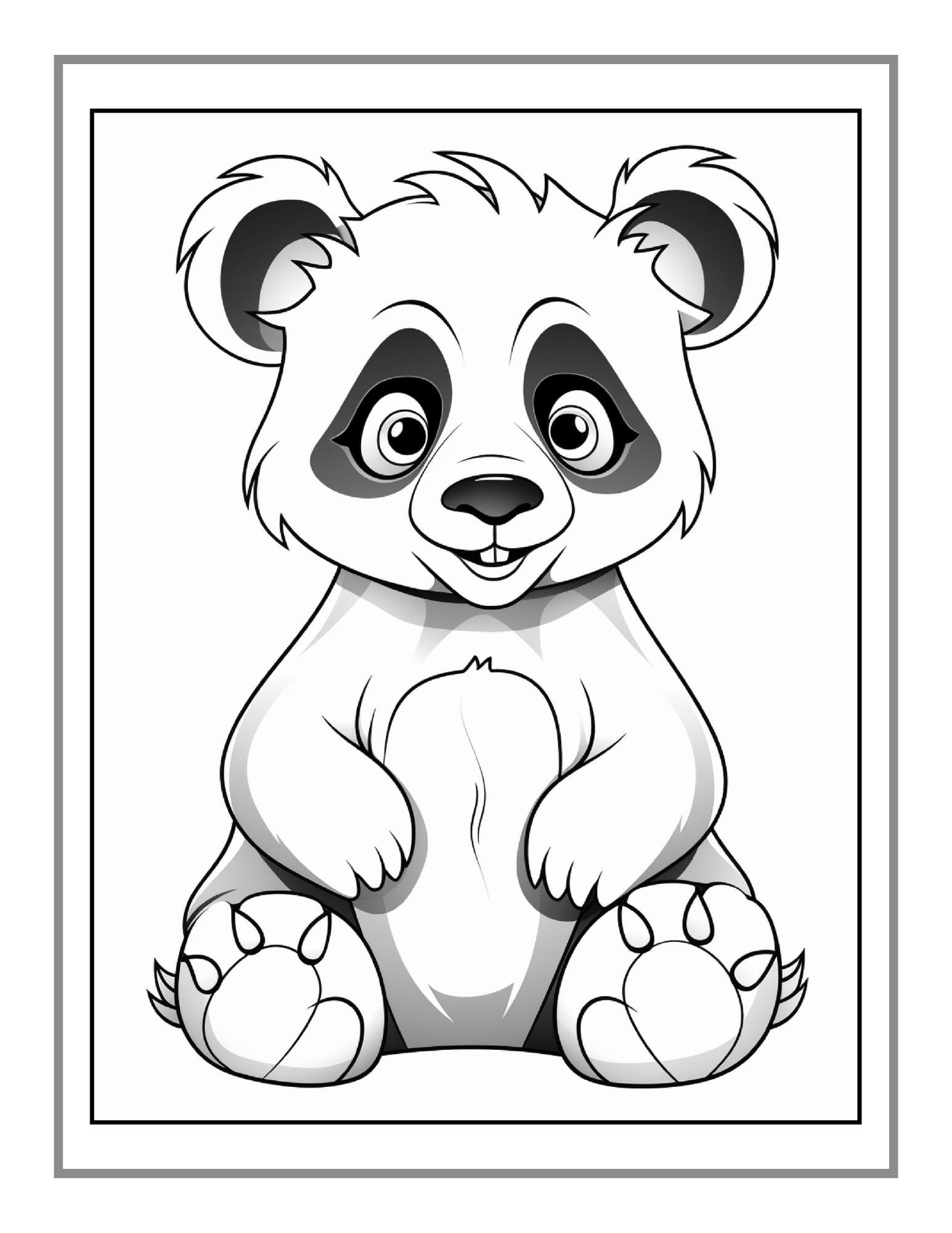 50 Pages Cute Teddy Bear Coloring Book Gift for Adults Kids Men Women ...