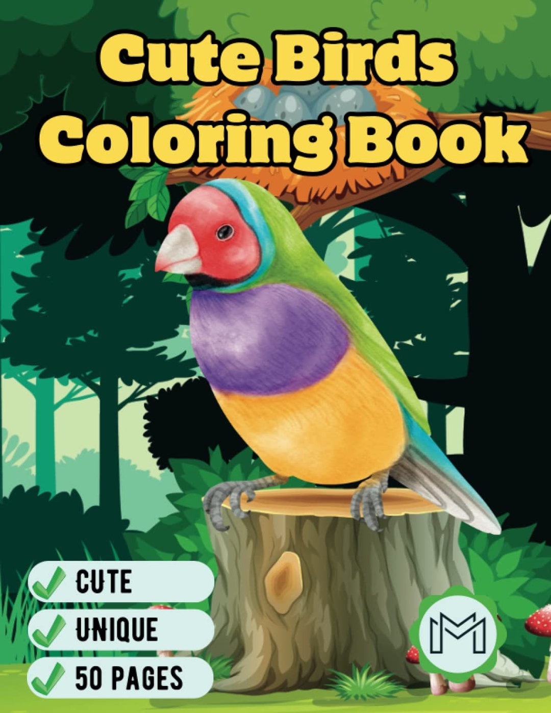 Bird Animal Coloring Books for Kids and Adults Stress Relief Gift ...