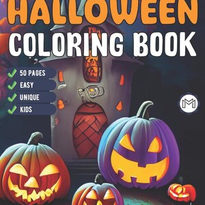 50 Pages Halloween Coloring Book for Kids Halloween Coloring Books for ...