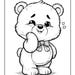 50 Pages Cute Teddy Bear Coloring Book Gift for Adults Kids Men Women ...