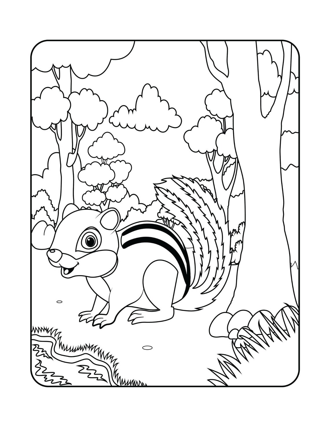 Happy Wild Animals Coloring Book for Kids Adults Zoo Animal Coloring ...