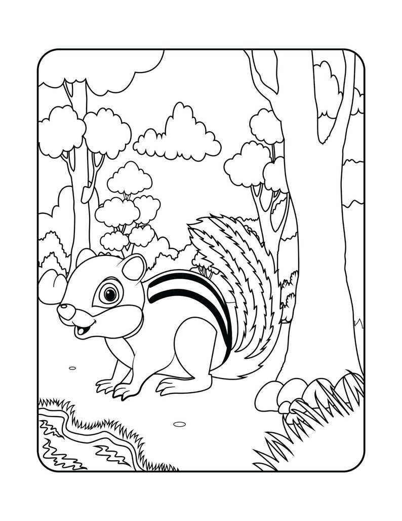 Happy Wild Animals Coloring Book for Kids Adults Zoo Animal Coloring ...