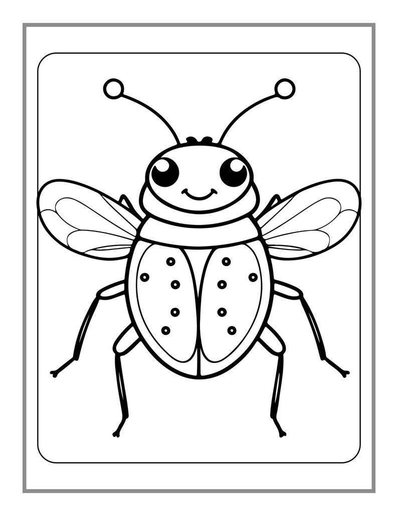 Funny Cute Bugs and Insects Coloring Book for Adults Men Women Kids ...