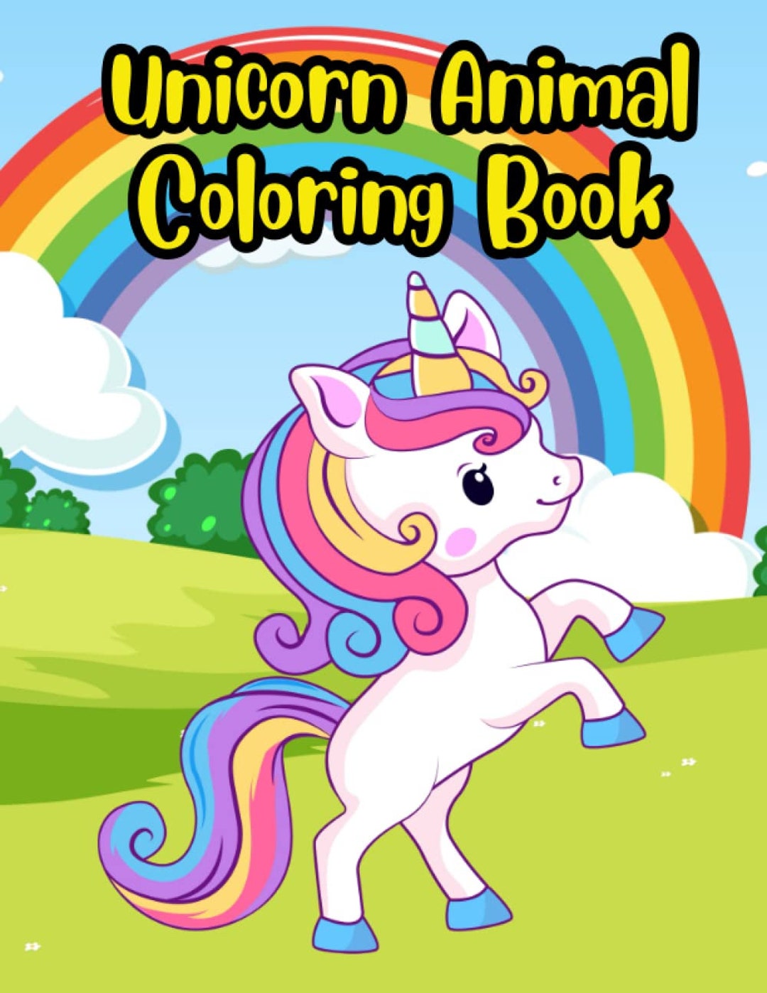 Unicorn Birthday Gift Activity Coloring Book Cute Animal Unicorn Horse ...