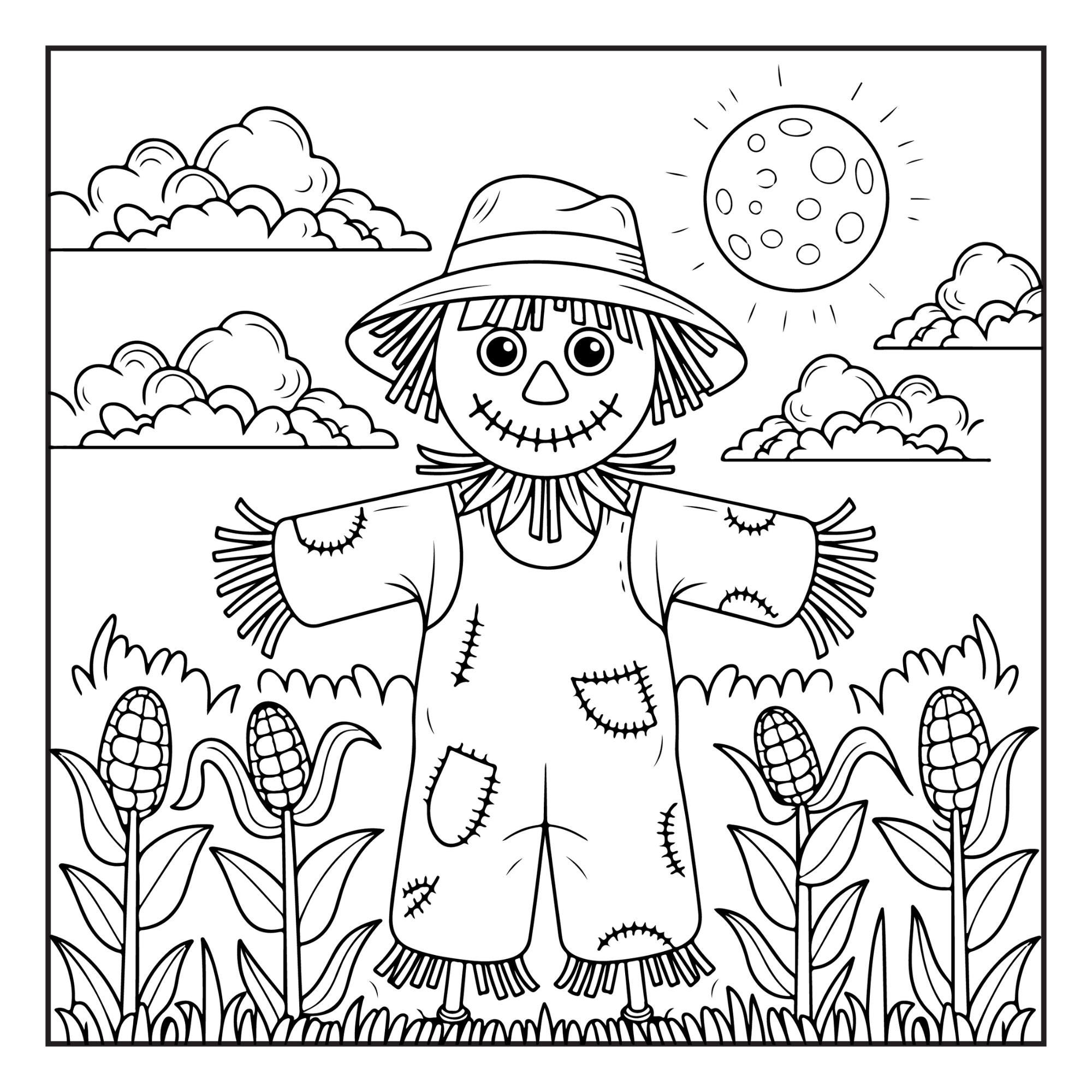 Cute Spooky Farm Halloween Coloring Book for Adults Kids Boys Girls ...