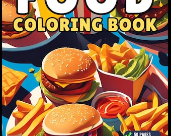 Kids Fast Food Coloring Page - Etsy