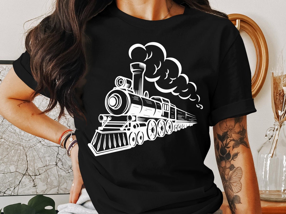 Train Locomotive Tshirt, Mens Gifts, Train Engine Tshirt, Railroad ...