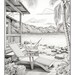 Tropical Beach Homes Coloring Book Birthday Holiday Gift for Adults Men ...