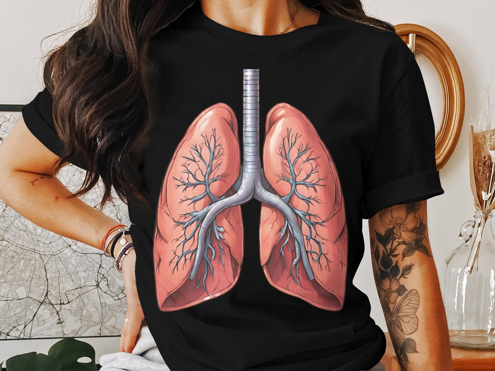 Human Body Internal Organs Anatomy Graphic Gift Men Women T-shirt Human ...
