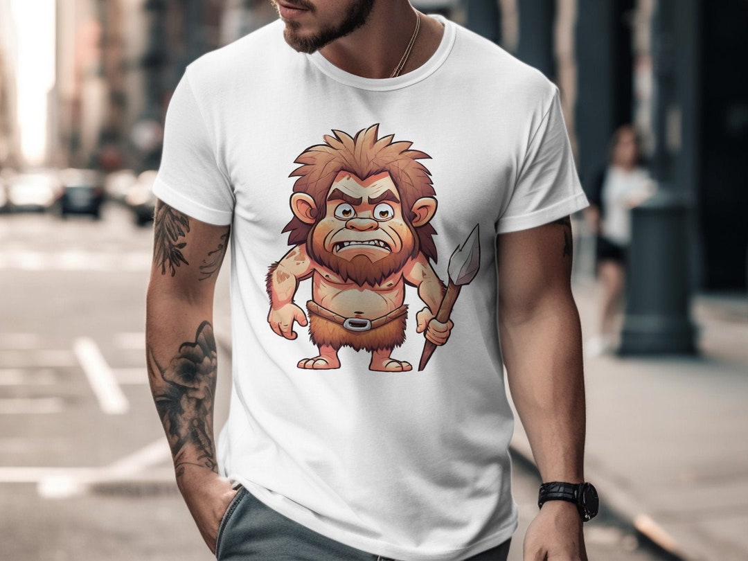 Funny Primitive Prehistoric Caveman Lover Spear Hunter Gift T-shirt ...
