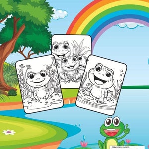 Cute Toad Coloring Book Frog Coloring Book for Adult and Kids Animal ...