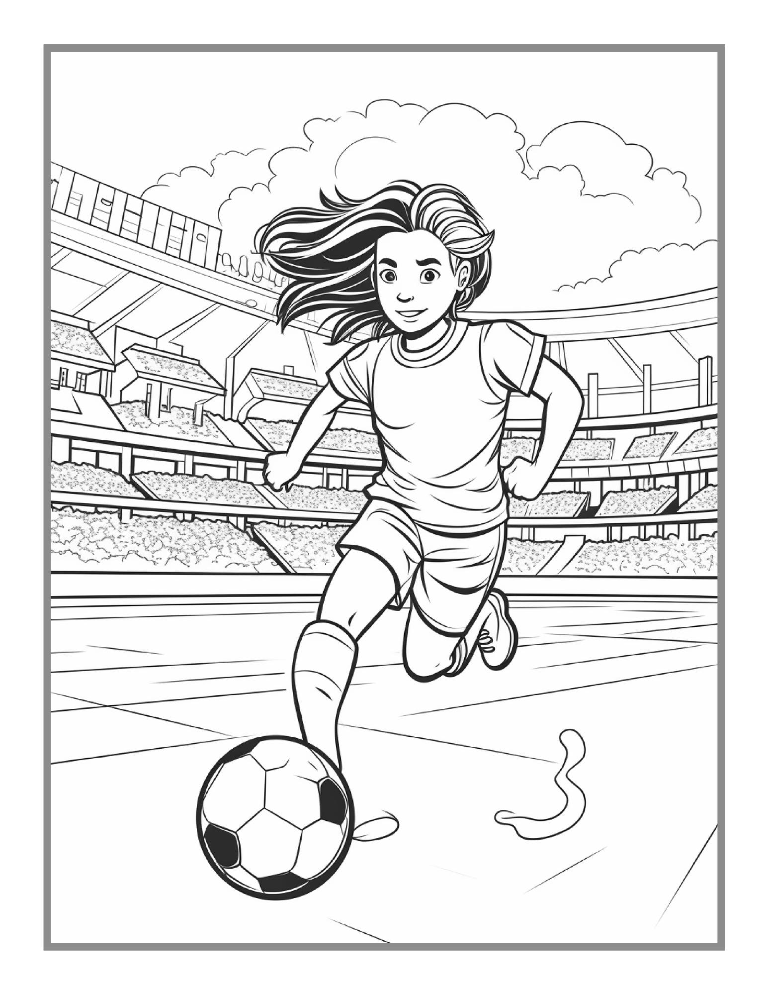 Soccer Football Player Coloring Book Holiday Birthday Gift for Adults ...