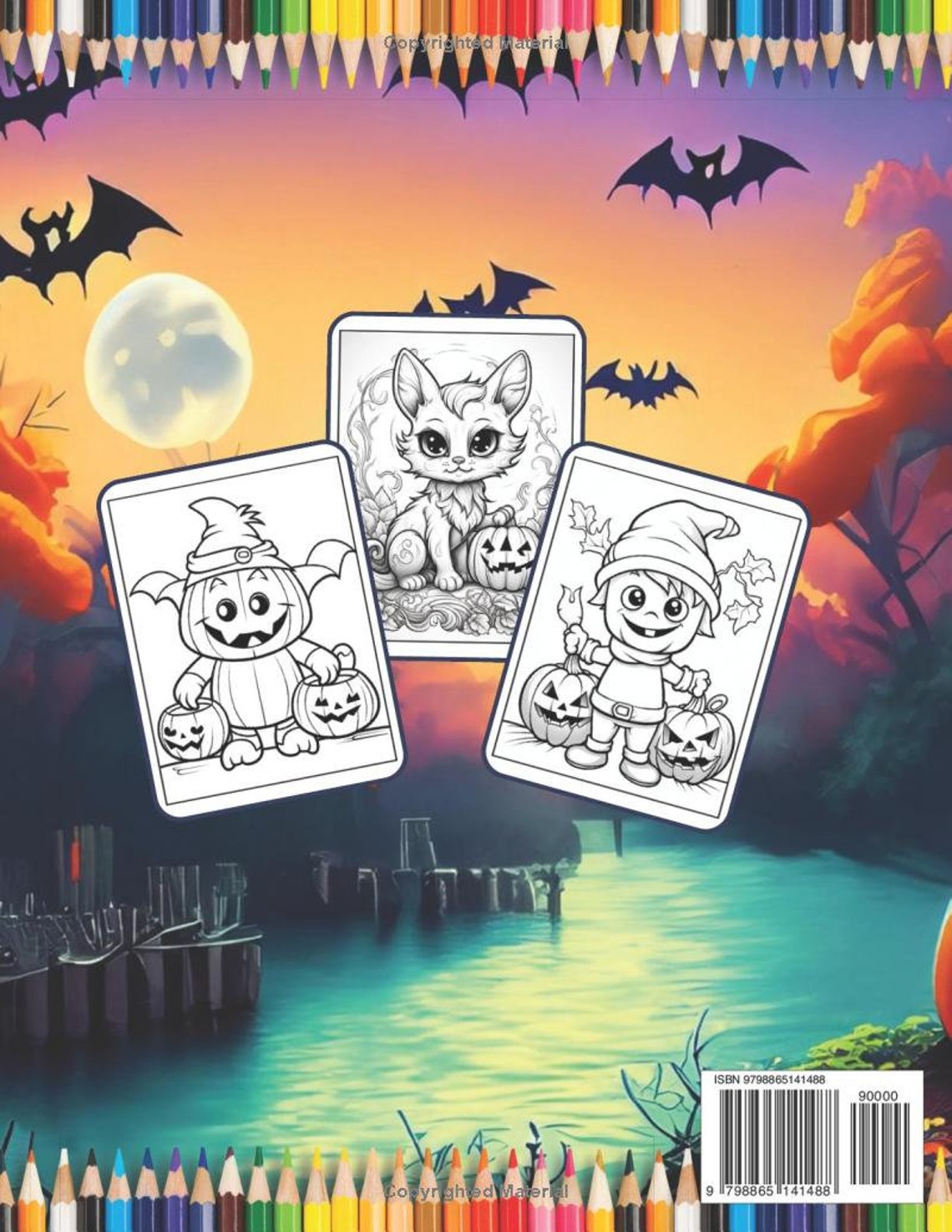 50 Pages Halloween Coloring Book for Kids Halloween Coloring Books for ...