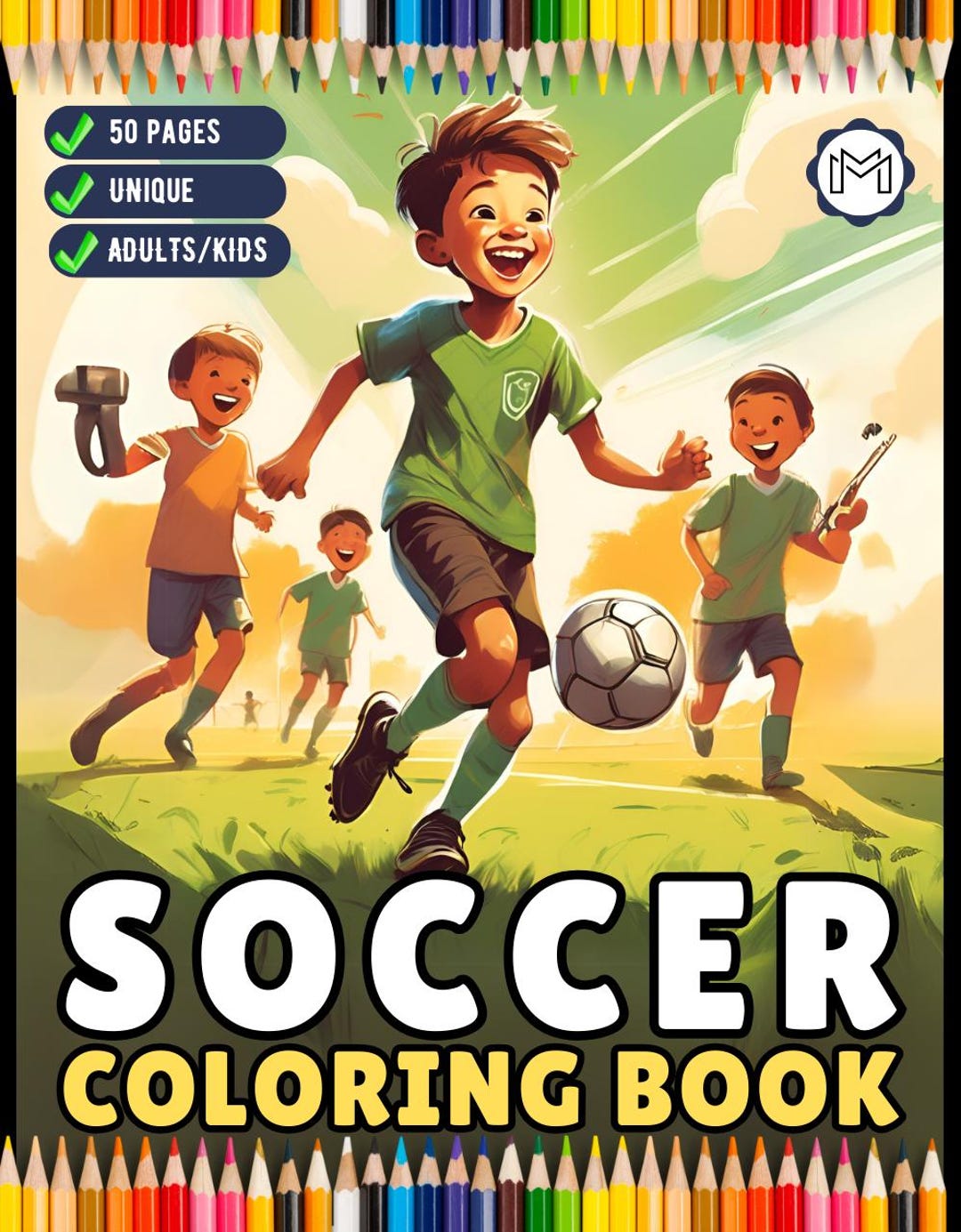 Soccer Football Player Coloring Book Holiday Birthday Gift for Adults ...