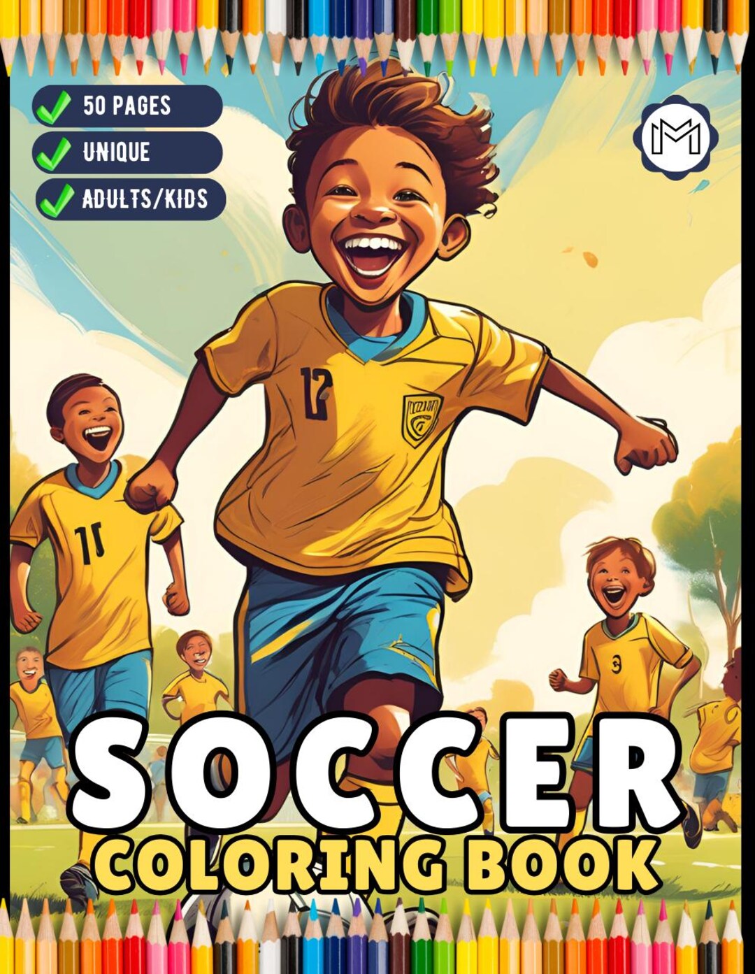 Soccer Football Player Coloring Book Holiday Birthday Gift for Adults ...