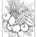 50 Pages Fruit Vegetable Coloring Book for Adults Kids Men Women Kids ...
