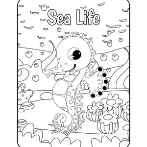 Sea Animal Coloring Book for Kids and Adults Relaxation Kids Coloring ...