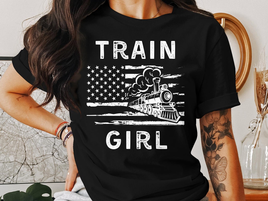 Train Girl Locomotive Tshirt Train Lover Kids Girls Toddler Baby T ...