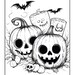 50 Pages Ghost Halloween Coloring Book for Kids and Adults Coloring ...