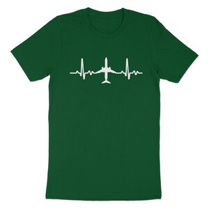Airplane Airliner Plane Pilot Heartbeat Design Aviation Gift T-shirt ...